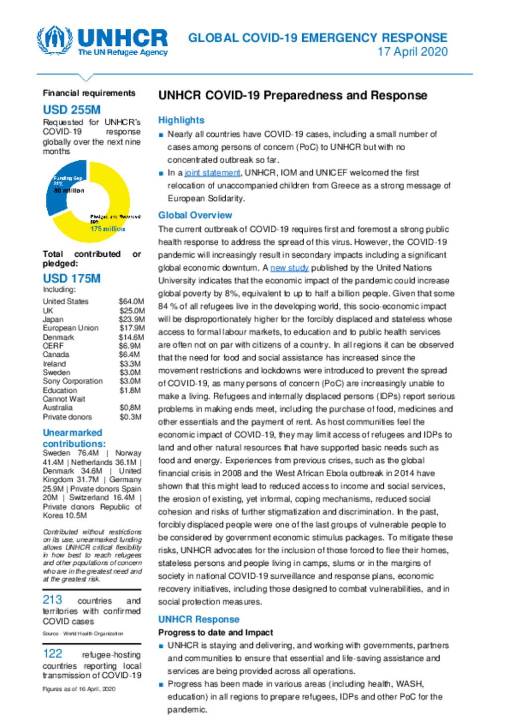 Document - COVID-19: Global COVID-19 Emergency Response Situation Report #3