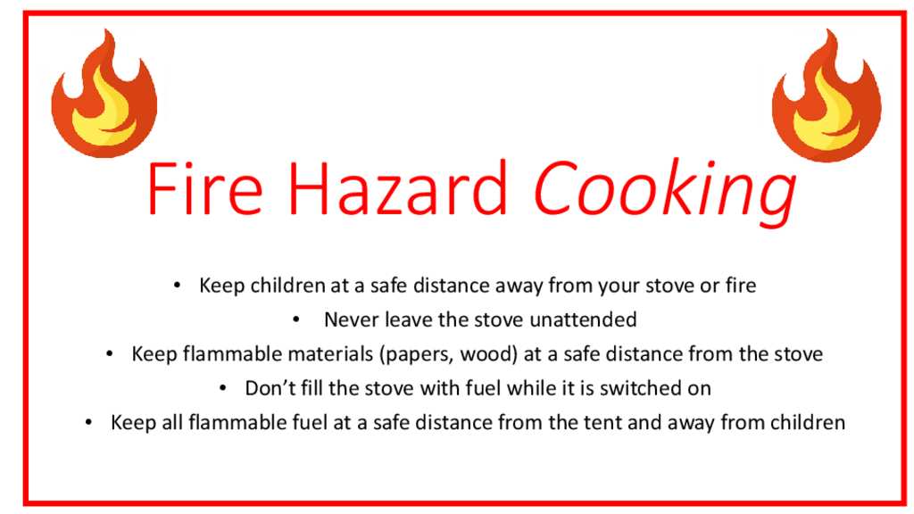 Document - Fire Hazard Cooking Messaging